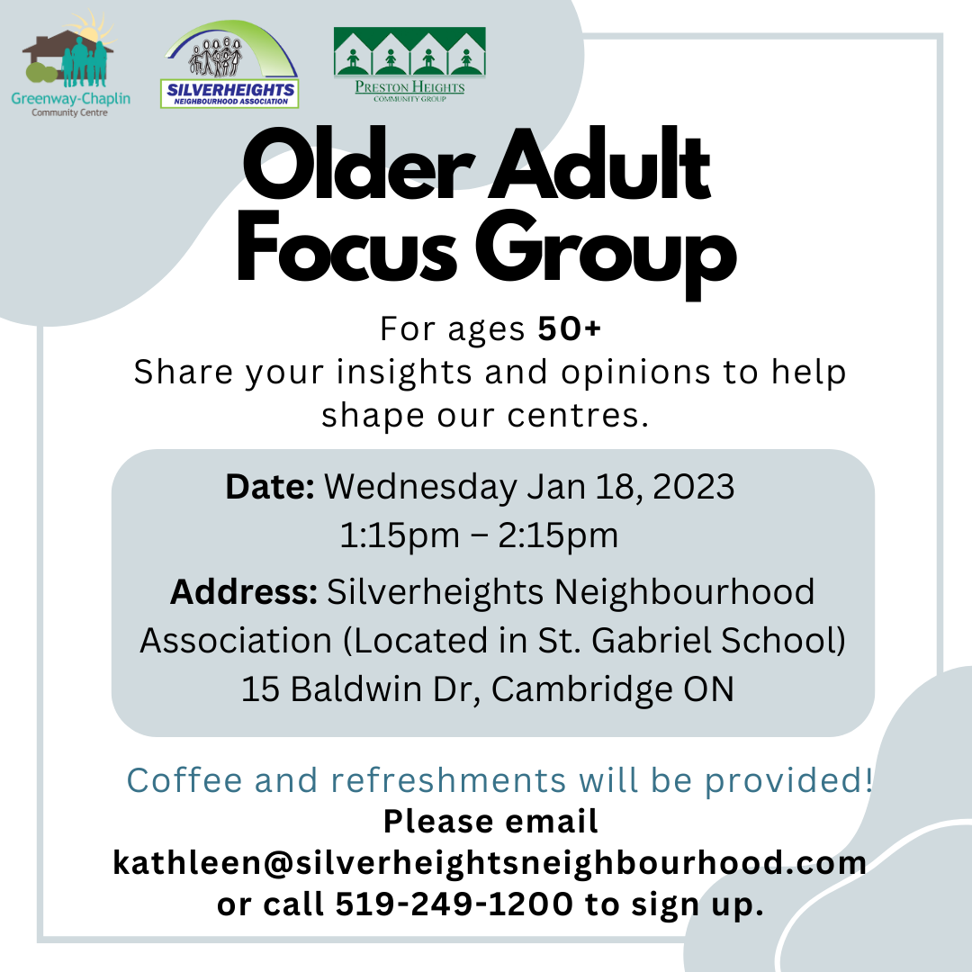 Older Adult Focus Group – Silverheights Neighbourhood Association